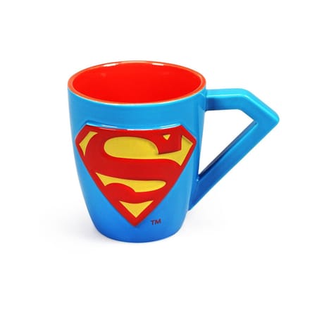 superman shaped mug